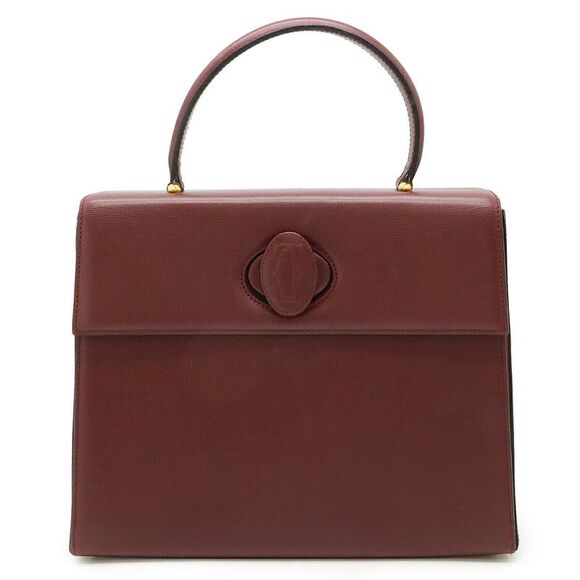 Cartier | Bags | Cartier Must Line Turn Lock Handbag Calf Leather ...